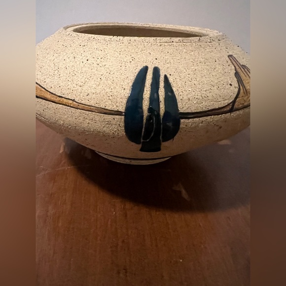 zodin | Art | Zodin Signed Southwestern Sand Art Pottery Candle Holder ...